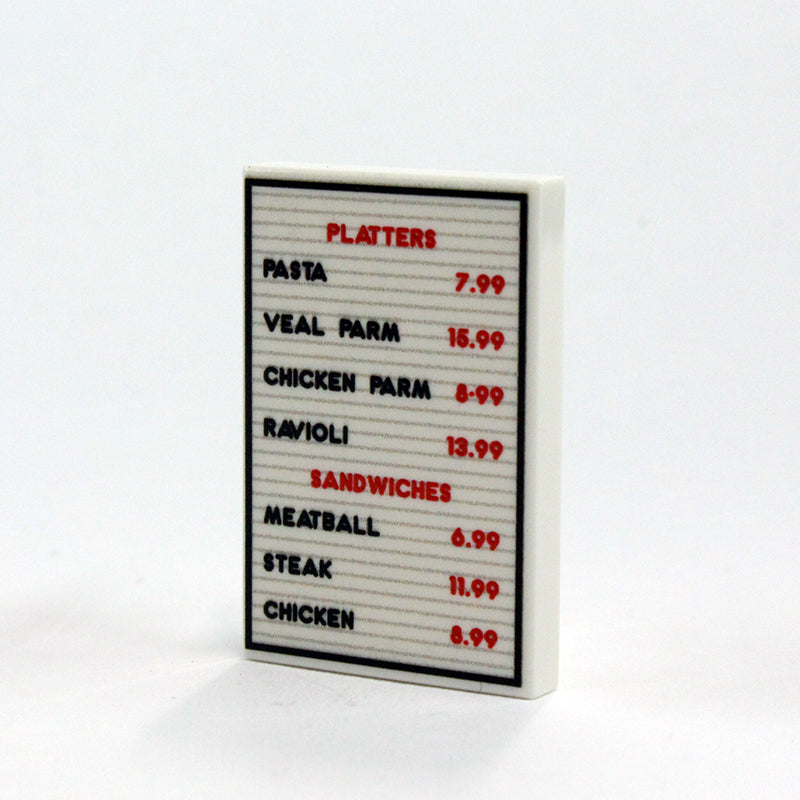 2x3 Classic Menu Board - Platters